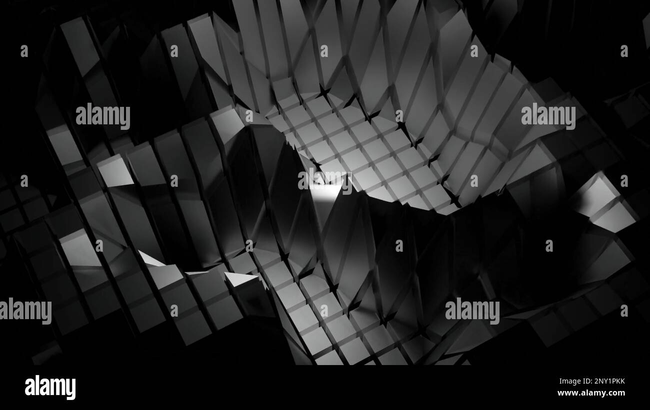 3d Waves On Surface Of Shimmering Cubes Design Flickering Waves Of Distortion On Surface Of