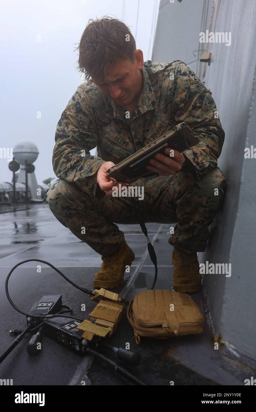 SOUTH CHINA SEA (Jan. 6, 2023) – U.S. Marine Corps Cpl. Alex Ollier, a ...