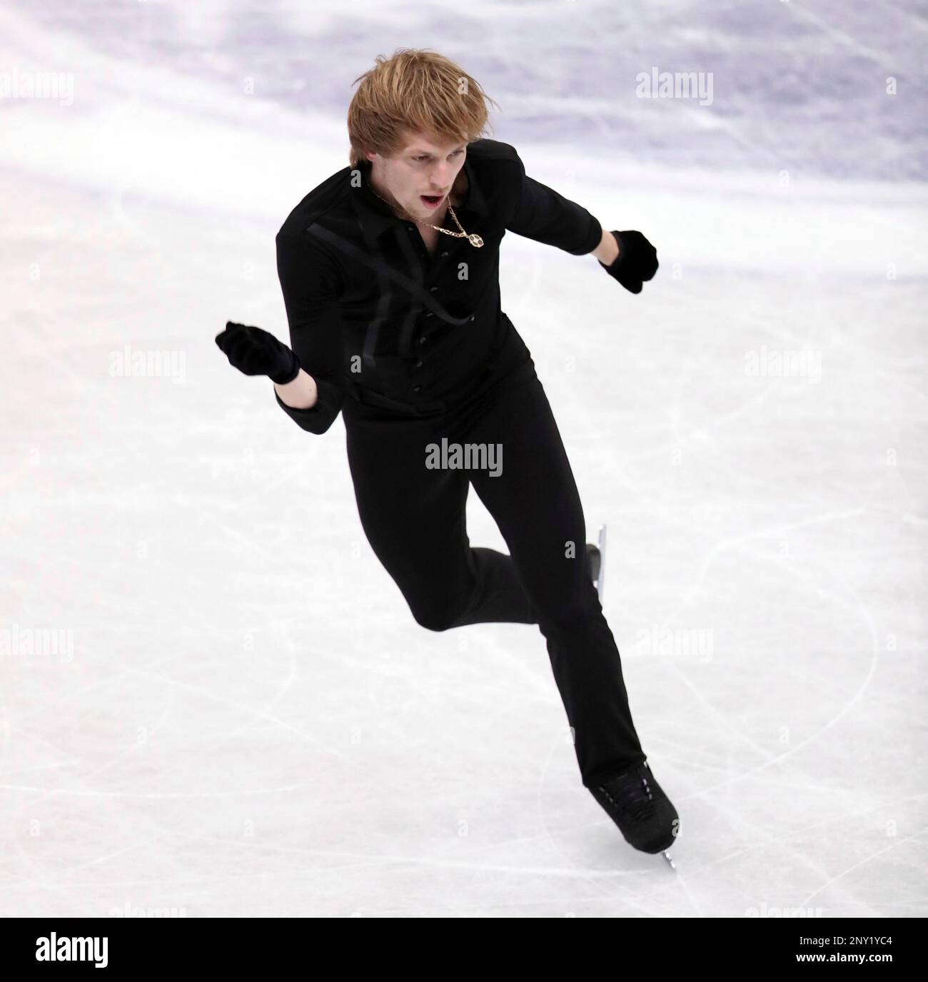 Russia's Sergei Voronov performs the men's free skating during the ISU ...