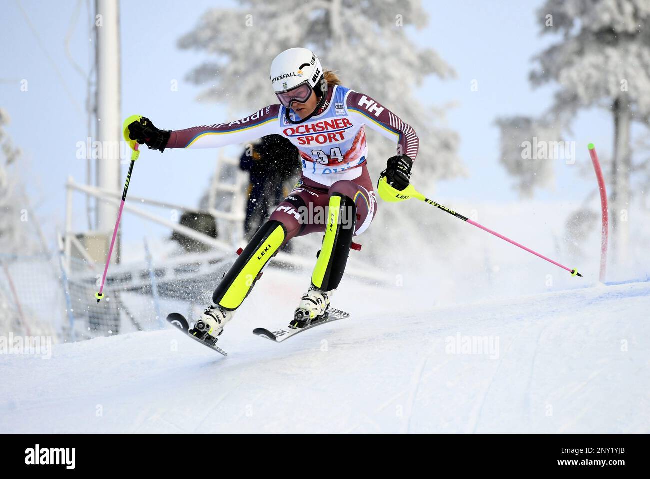 Anna Swenn-Larsson of Sweden competes during the first run of the ...