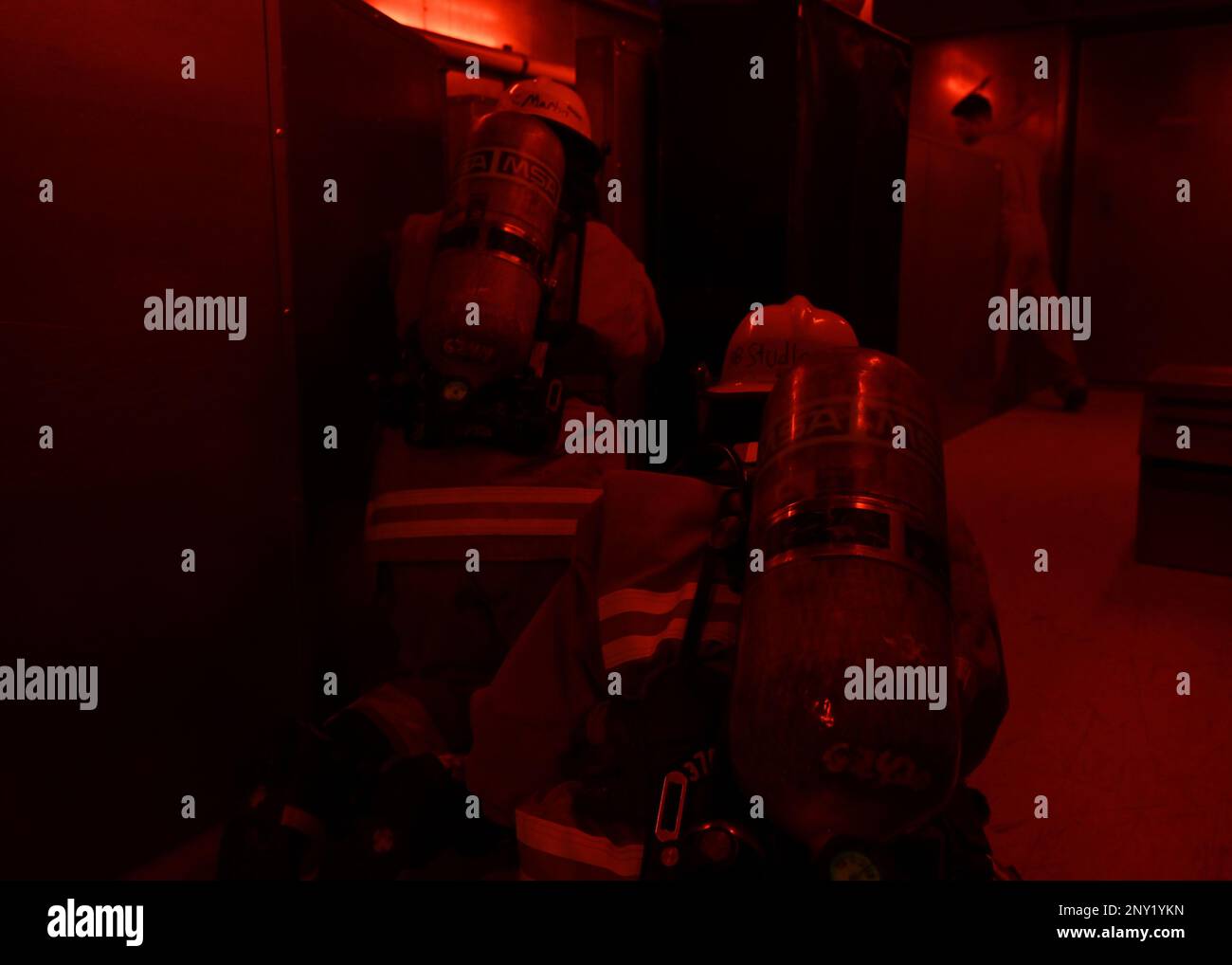 U.S. Air Force Airman Luke Studley and U.S. Army Pfc. Christopher ...