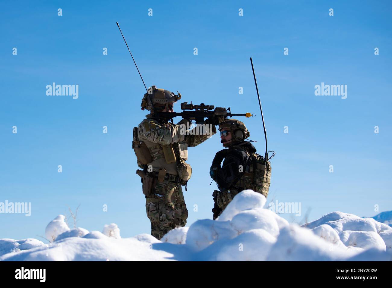 Air Force Staff Sergeant Joshua Hamblett (left) and Technical Sergeant ...