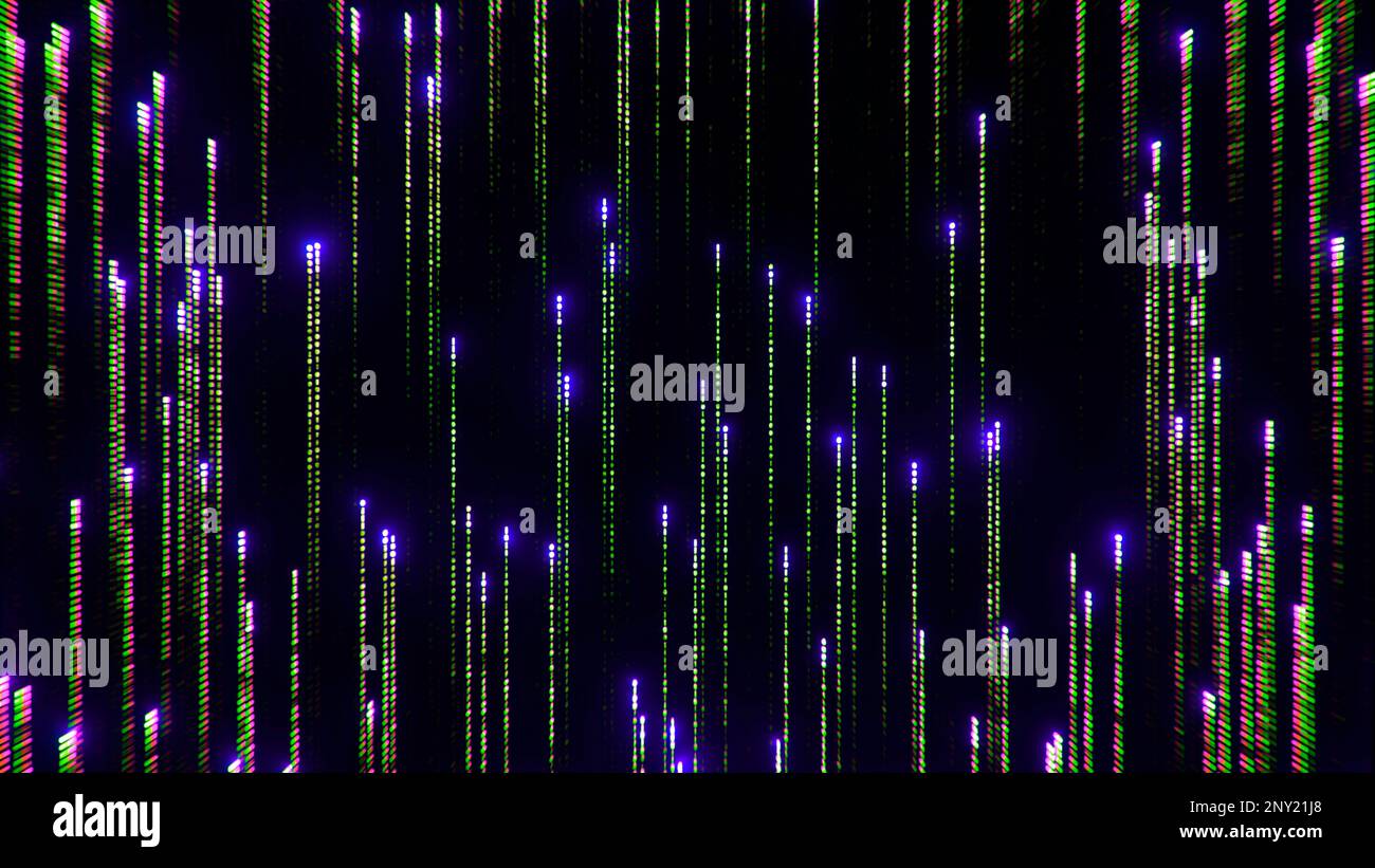 Red and purple beams of light. Design. A black background on which ...