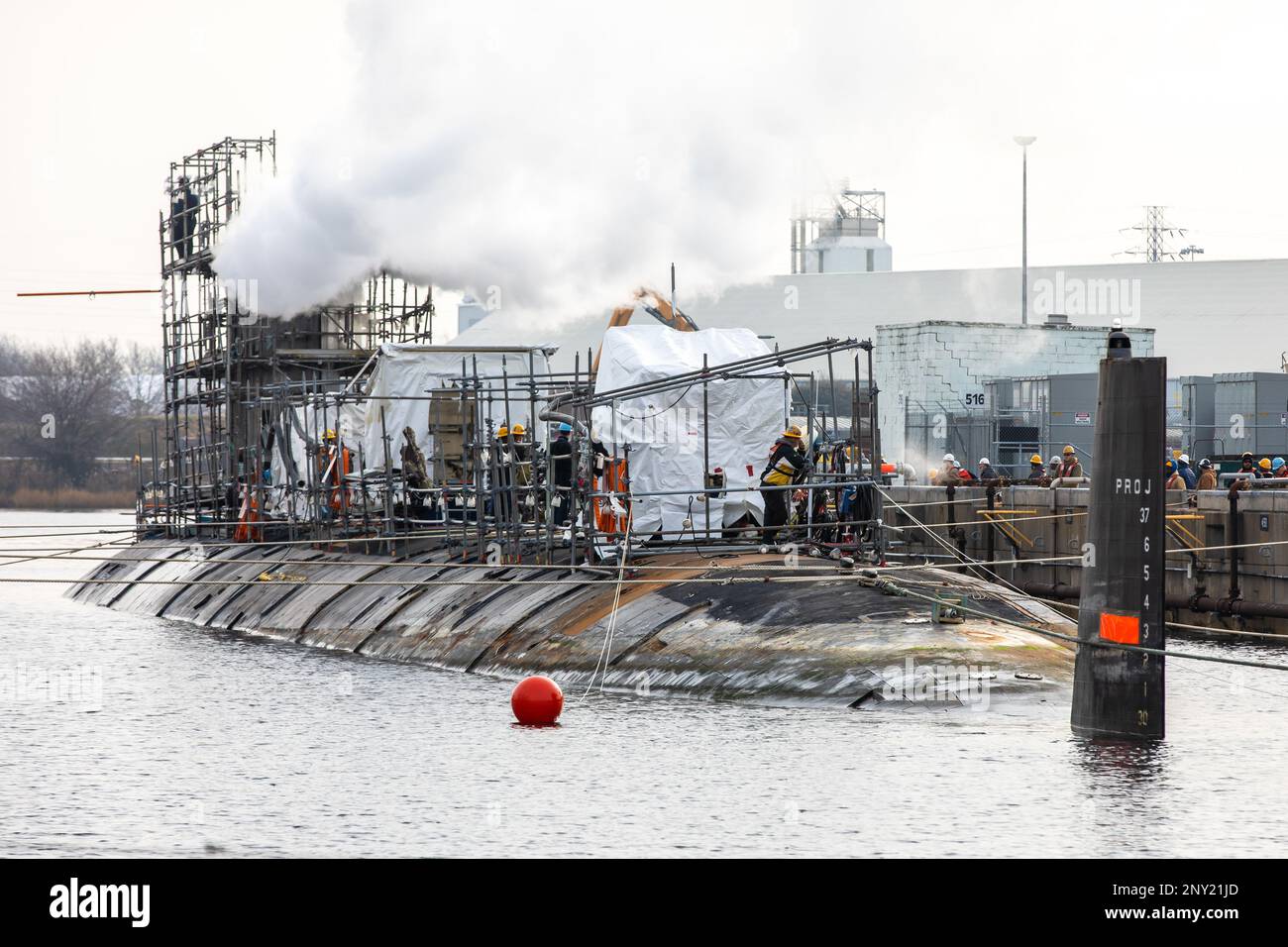 Norfolk Naval Shipyard (NNSY) welcomed the submarine USS John Warner ...