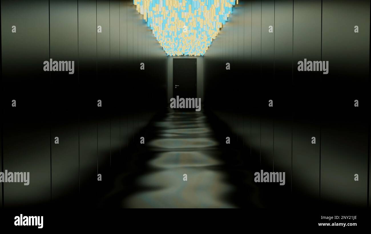 Gray empty rooms. Design. Animation with bright rooms filled with ...