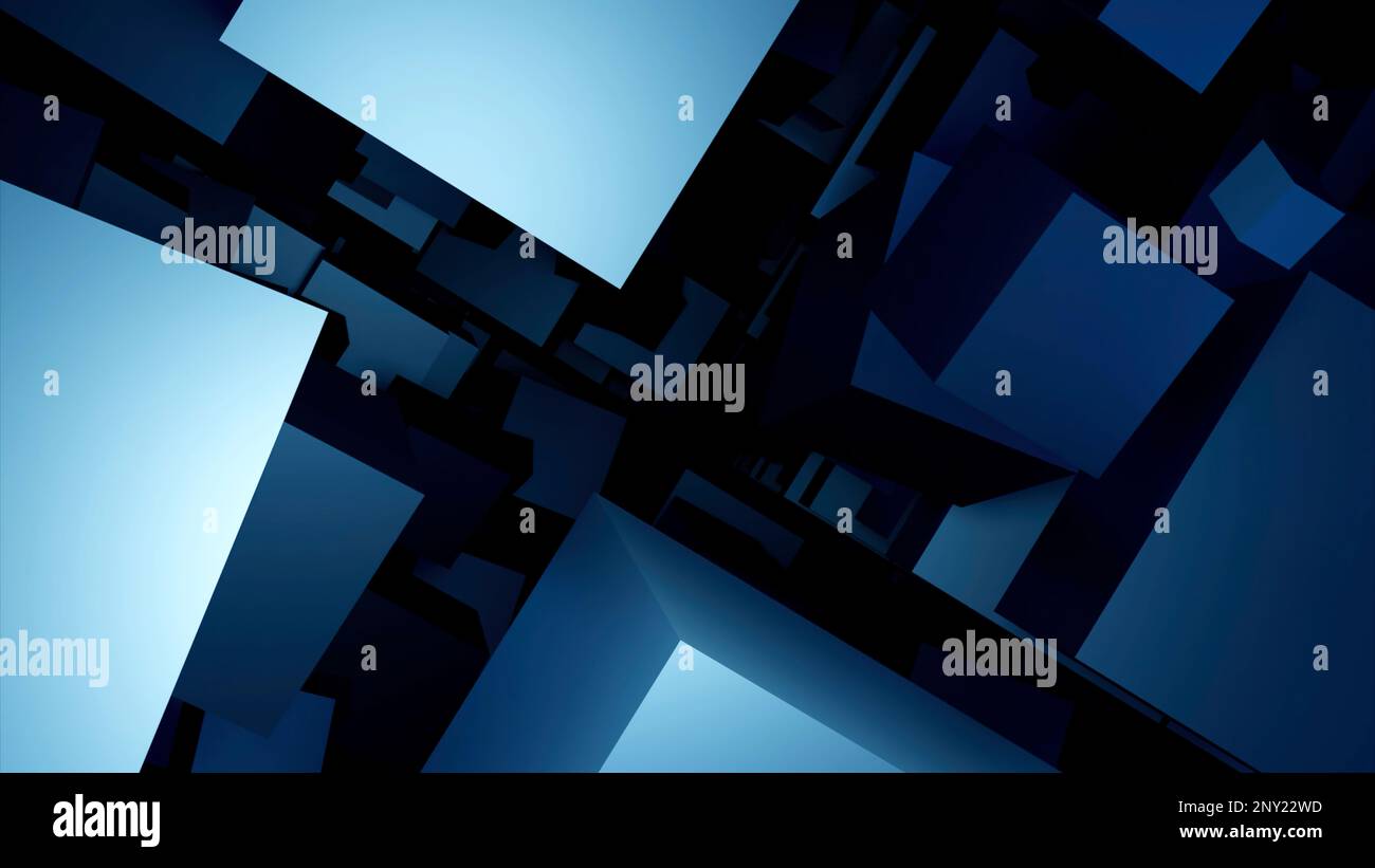 Red and blue squares in the dark. Design.Dark background with large ...