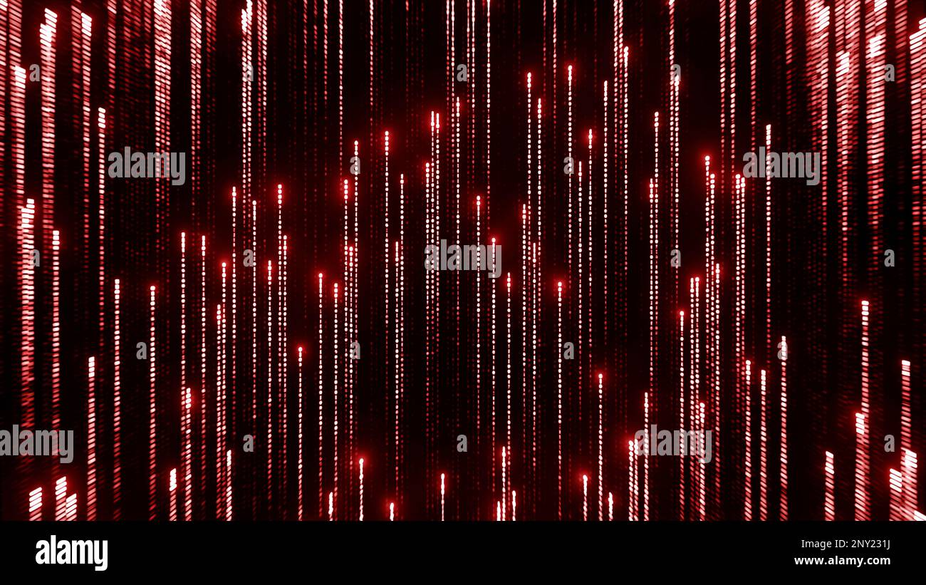 Red and purple beams of light. Design. A black background on which ...