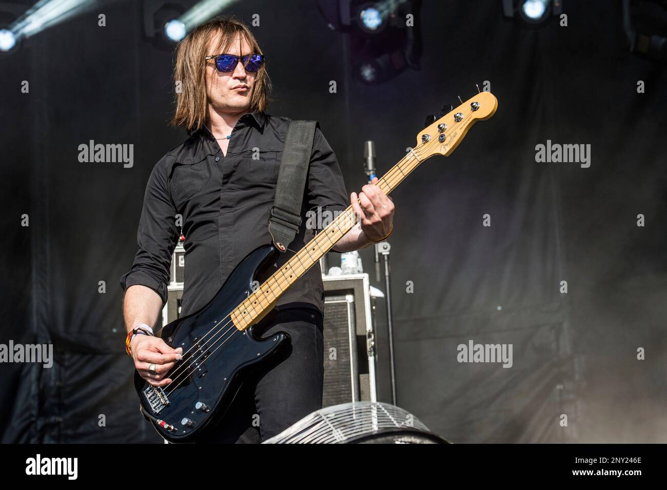Carlos Dengler of Interpol performs during the 3rd Annual Shaky Knees ...
