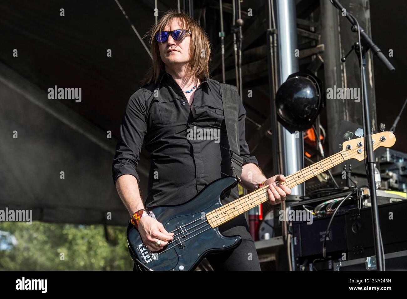 Carlos Dengler of Interpol performs during the 3rd Annual Shaky Knees ...