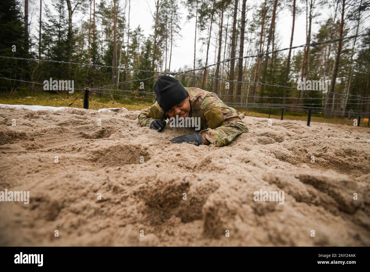 A U.S. Soldier assigned to Bravo Company, 307th Military Intelligence ...