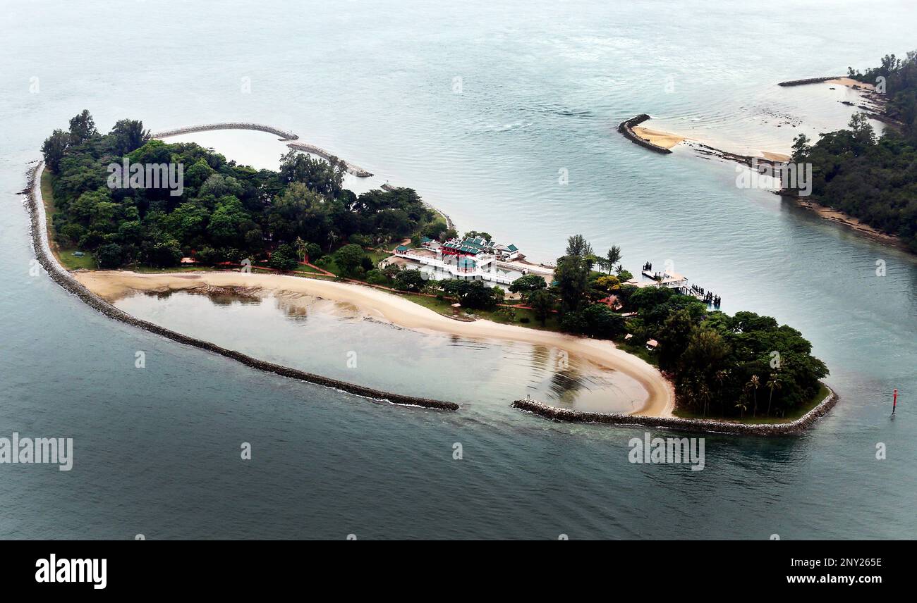 An aerial view of Kusu Island. The annual Kusu Island pilgrimage happen ...