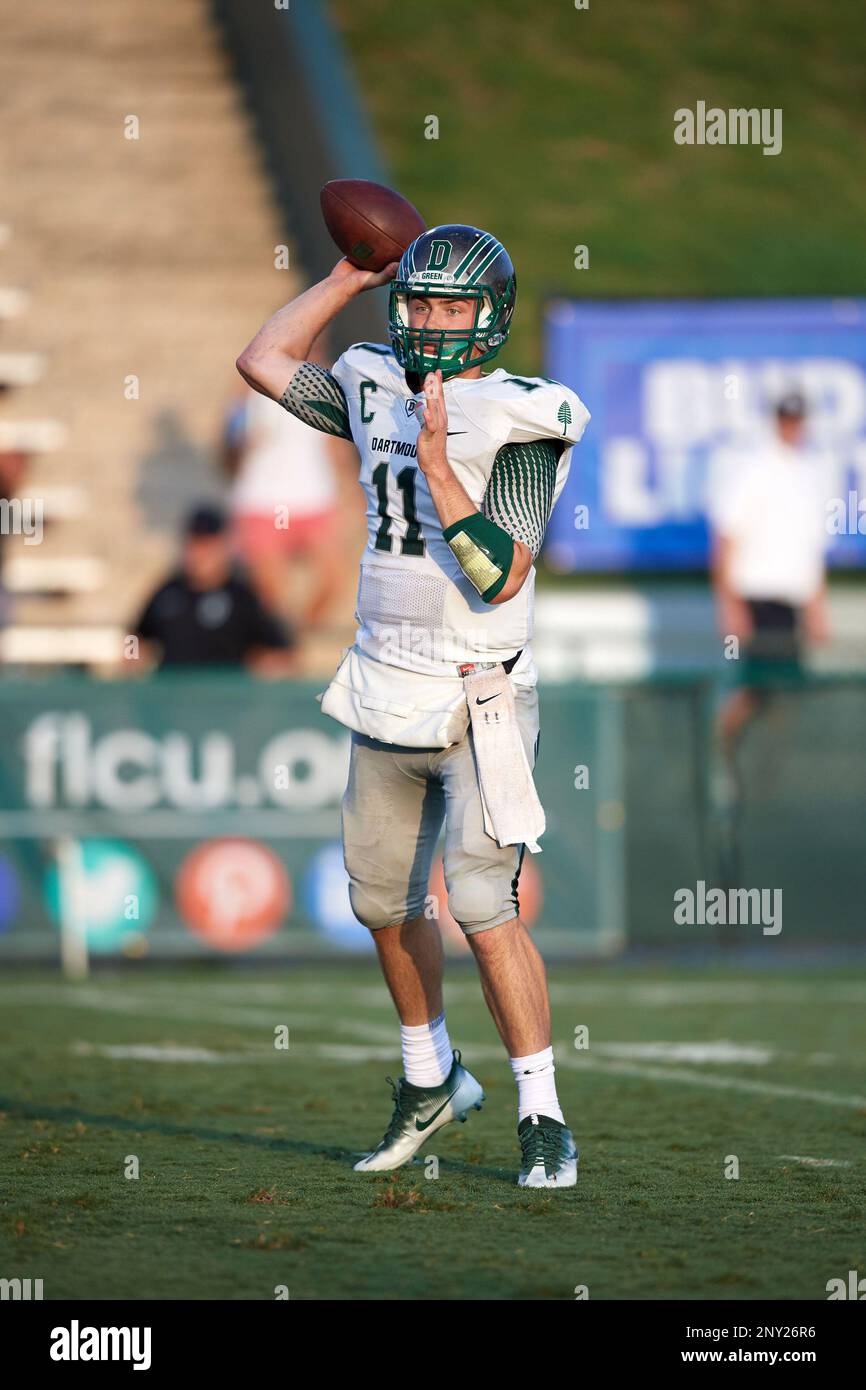 Dartmouth Big Green quarterback Jack Heneghan (11) throws a pass during ...