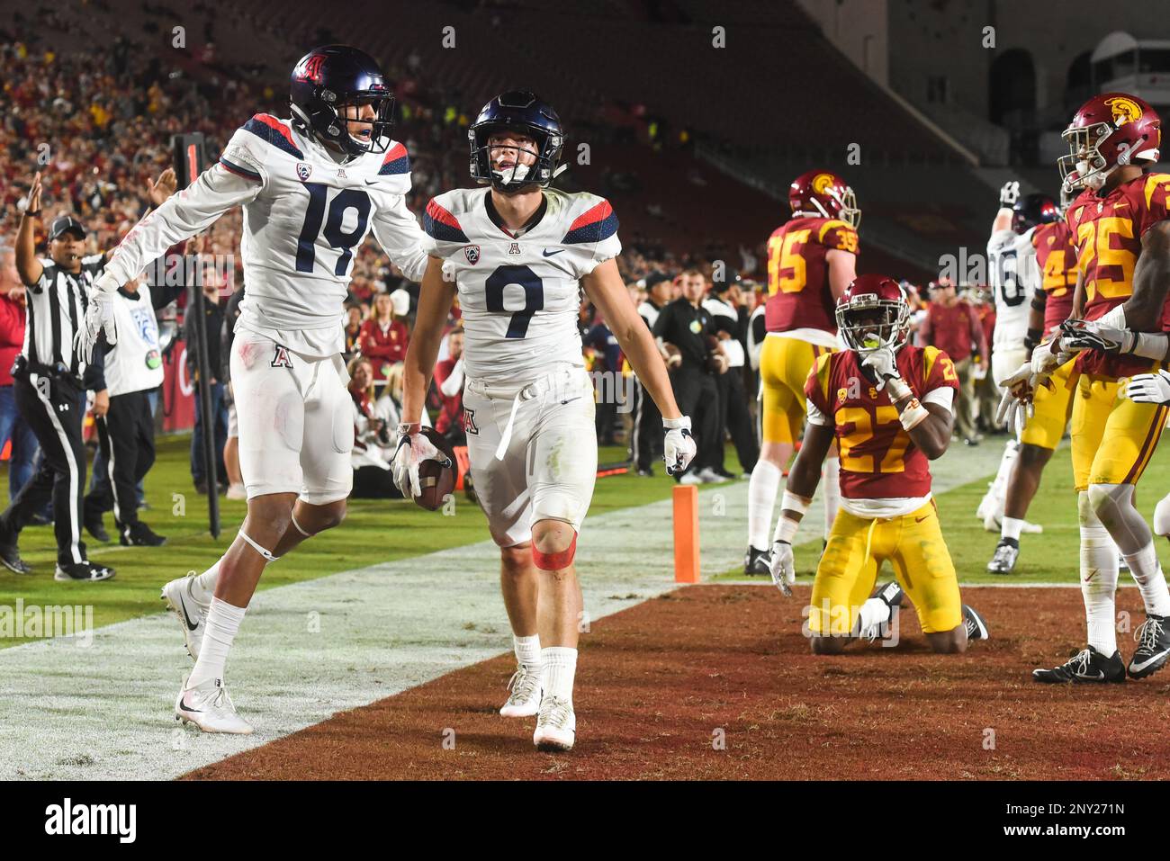 LOS ANGELES, CA - NOVEMBER 04: Arizona-(9) Tony Ellison (WR) catches a ...