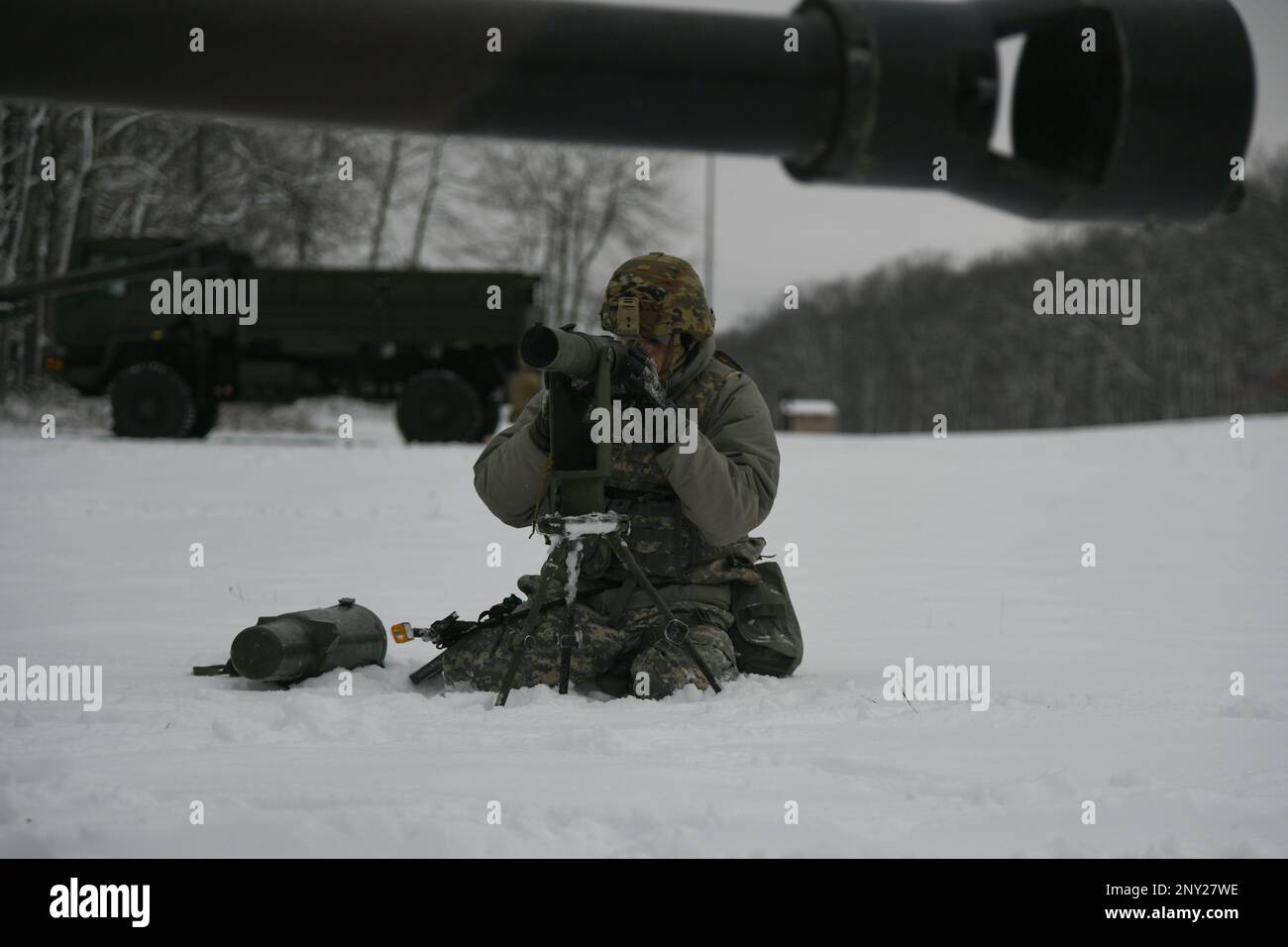 A Soldier from the 1-120th Field Artillery Regiment, Wisconsin Army ...
