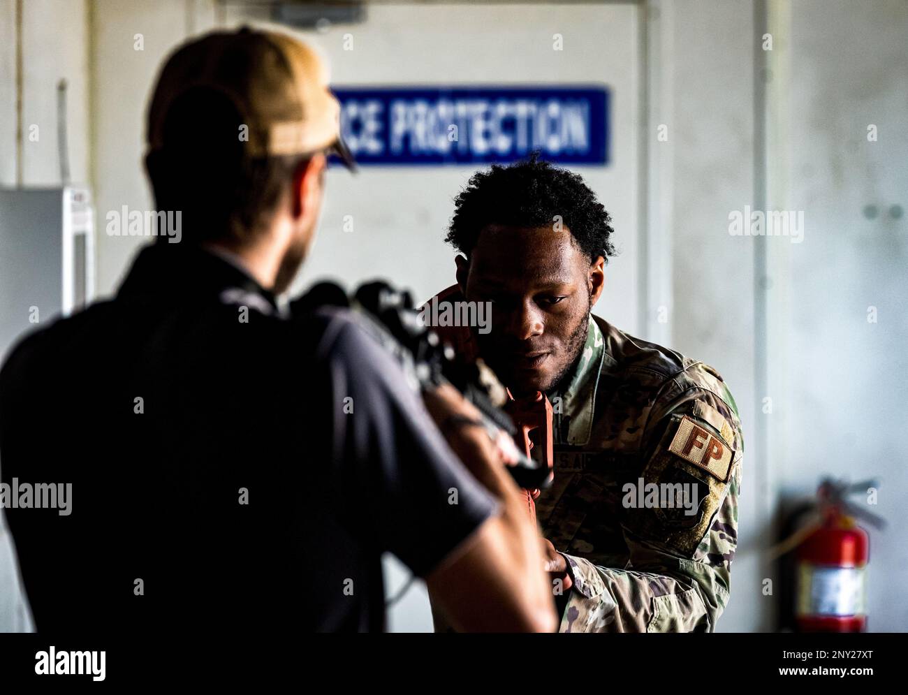 U.S. Air Force Airman 1st Class Kahbriel Ballard, a Force Protection ...