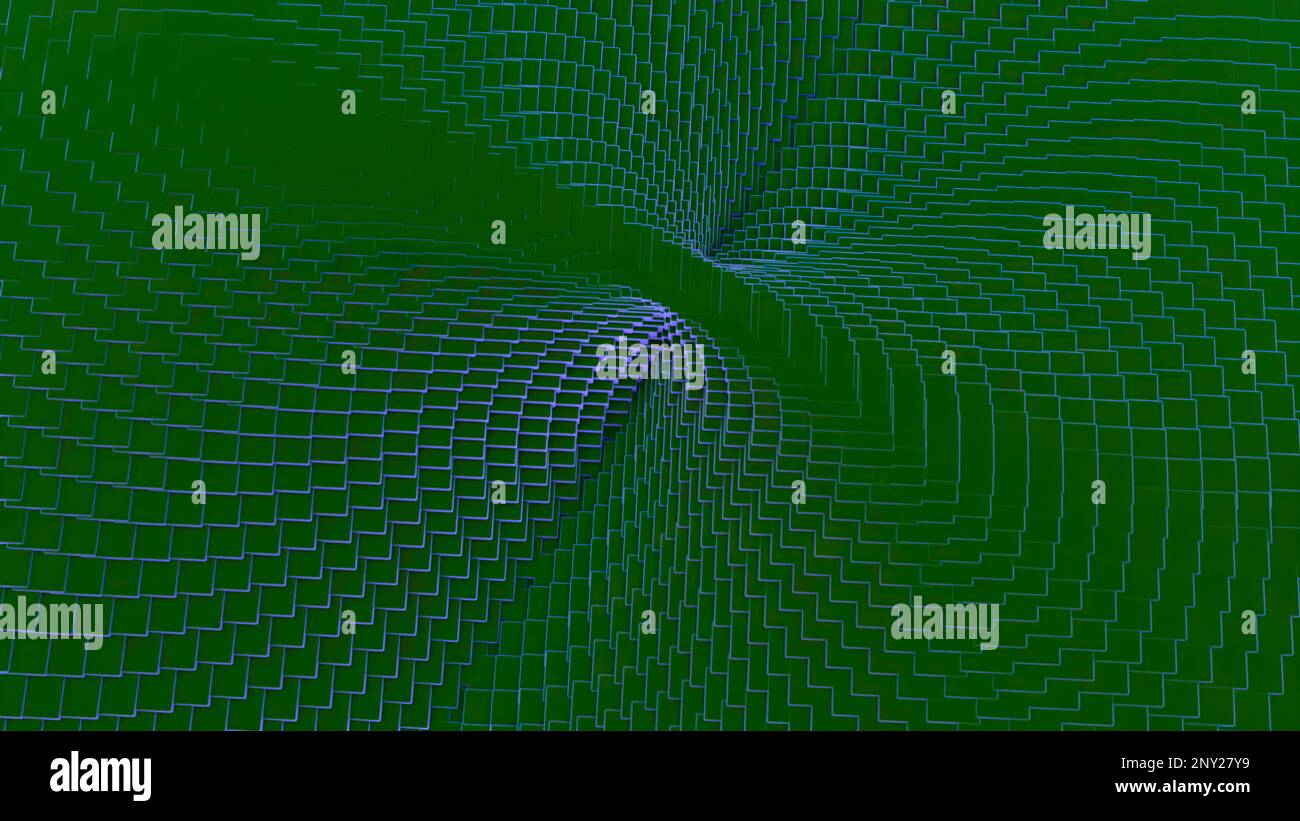 Black and green background. Design. Hypnosis effect with moving bright ...