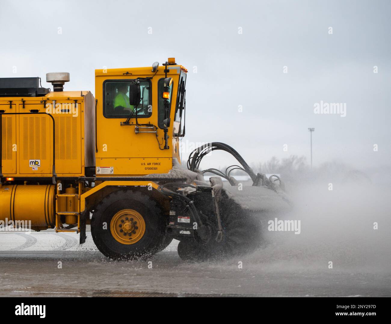 A heavy-equipment operator from the 88th Civil Engineer Group’s snow ...