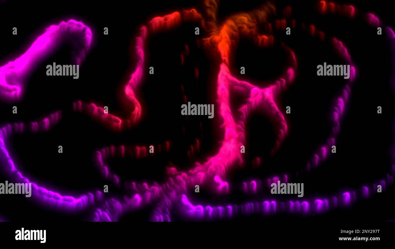 Dark background with backlight. Motion. The bright glitter of the lines ...