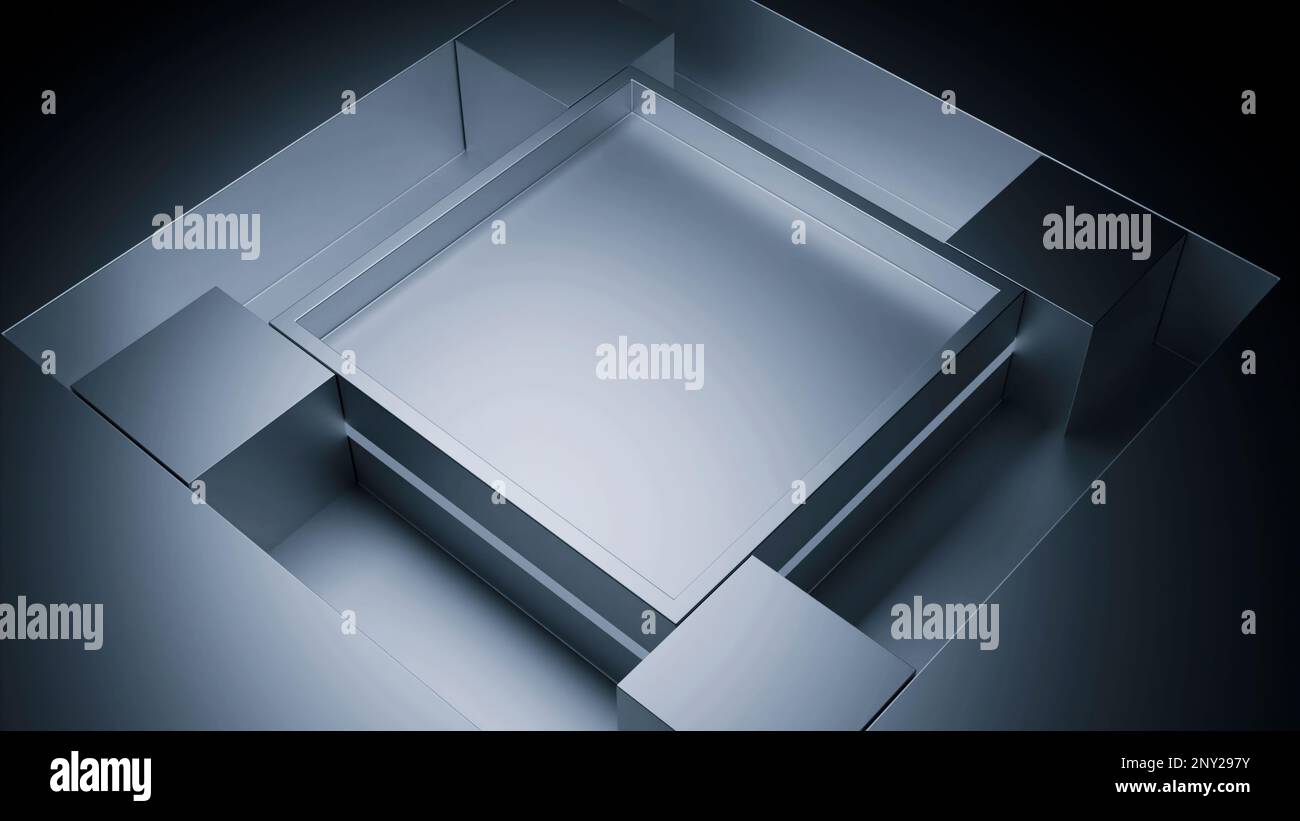 Soft green and gray background. Design.A large square around which ...