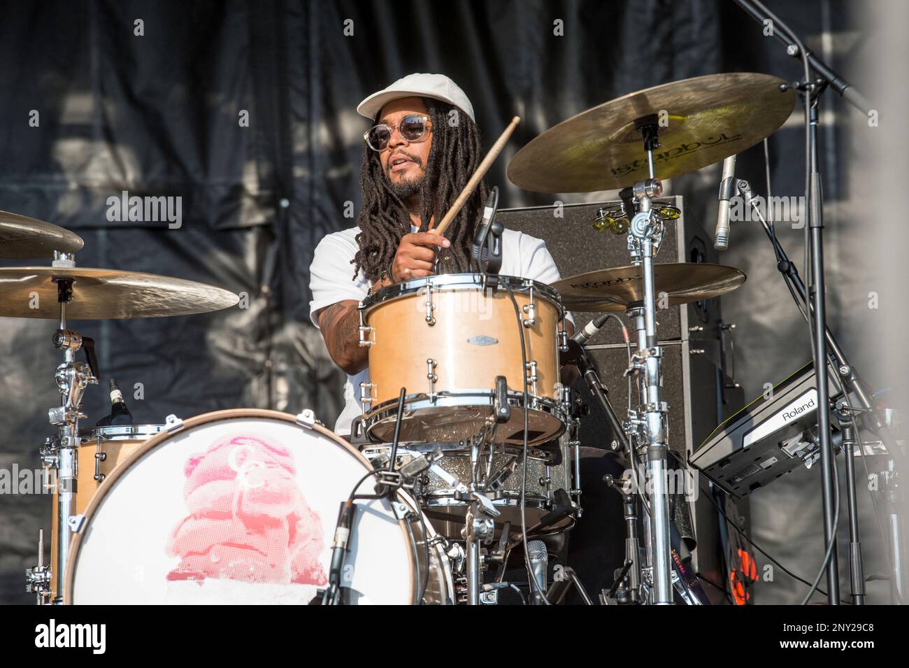 Jaleel Bunton of TV on the Radio performs during the 3rd Annual Shaky ...