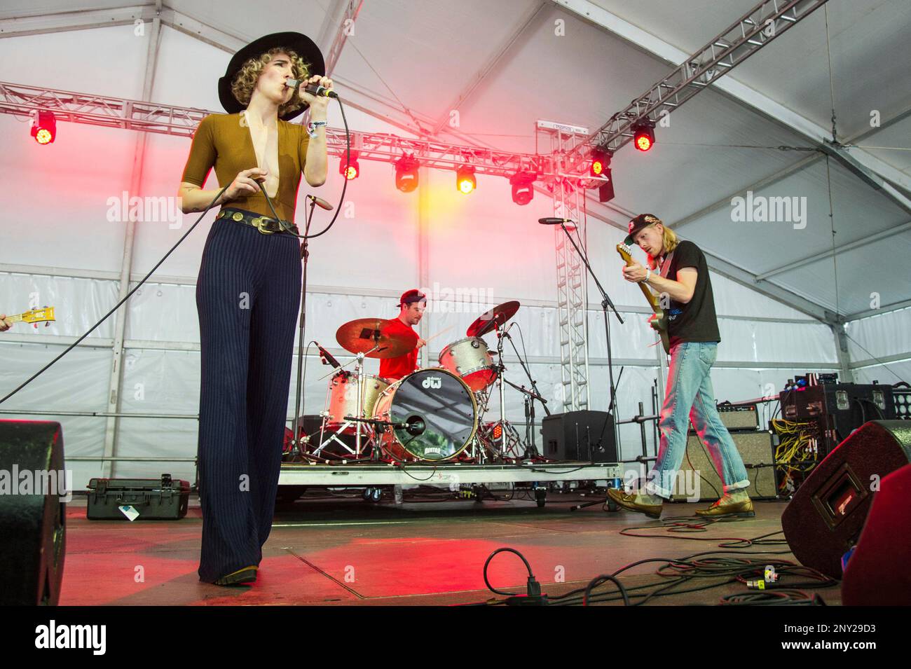 Alaina Moore of Tennis performs during the 3rd Annual Shaky Knees Music ...