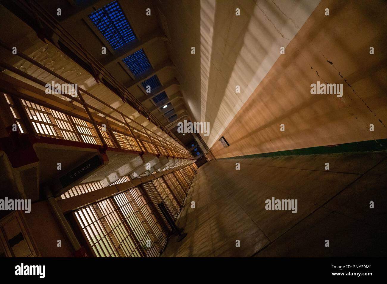 Alcatraz Prison at night Stock Photo - Alamy