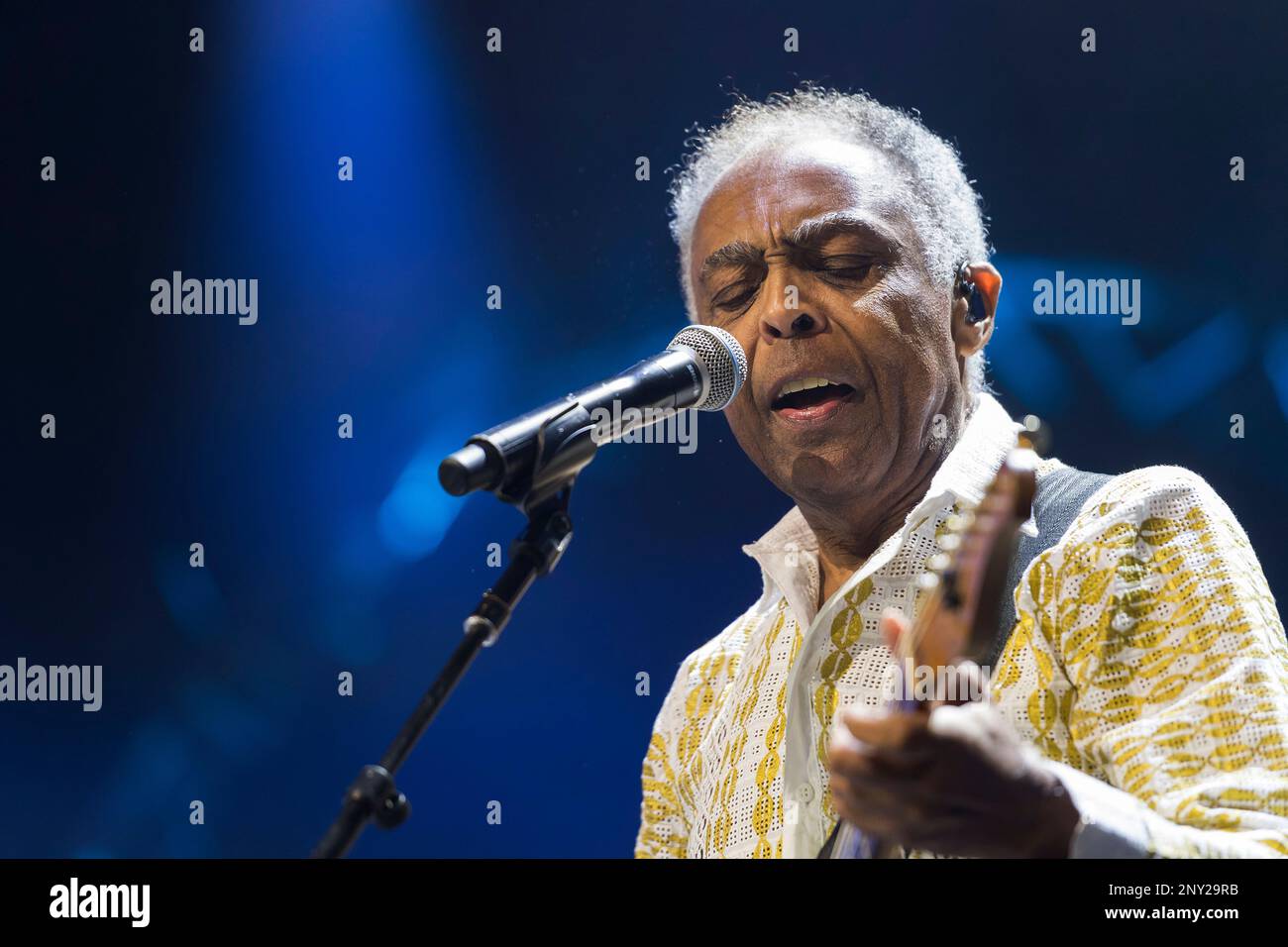 Brazilian singer, guitarist, and songwriter Gilberto Gil performs on ...