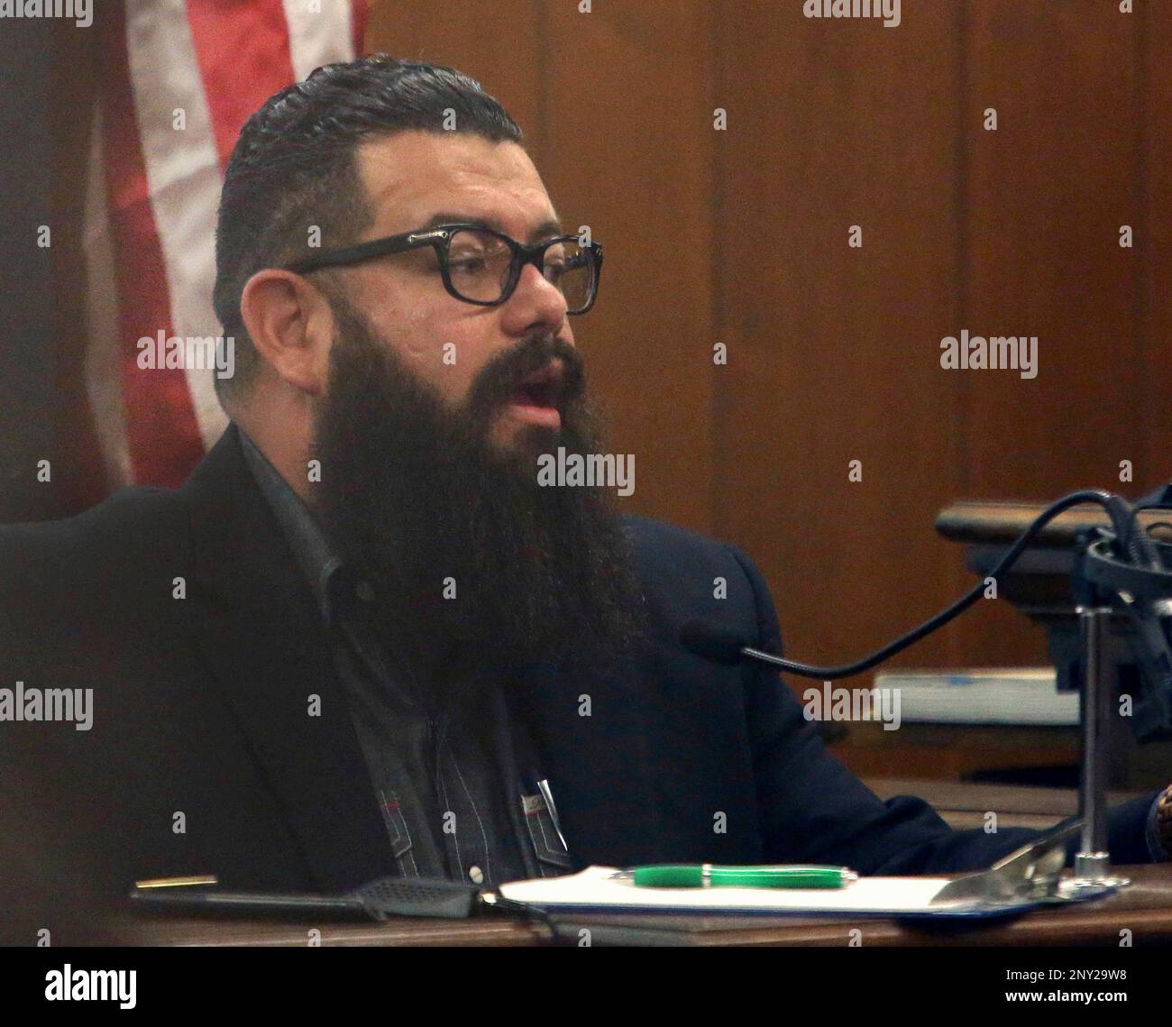 Christopher "Jake" Carrizal testifies on the stand during his trial at ...