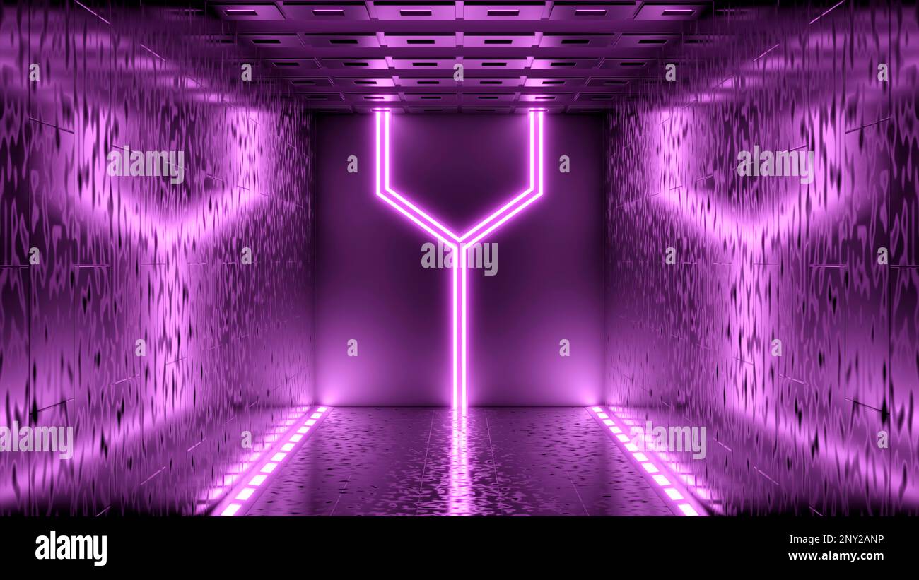 Closing bright room. Design.Green and purple room with bright white ...