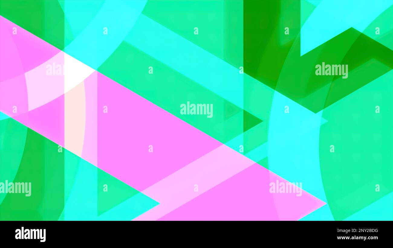 Light background. Motion. Multi-colored triangle shapes fall in ...