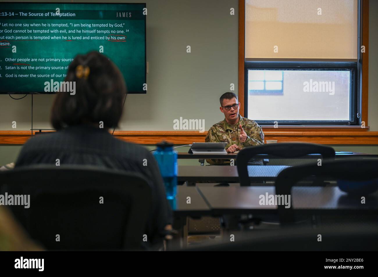 Chaplain Maj. Matthew Bryant, 914th Air Refueling Wing, gives a ... Chaplain Maj. Matthew Bryant, 914th Air Refueling Wing, gives a ...