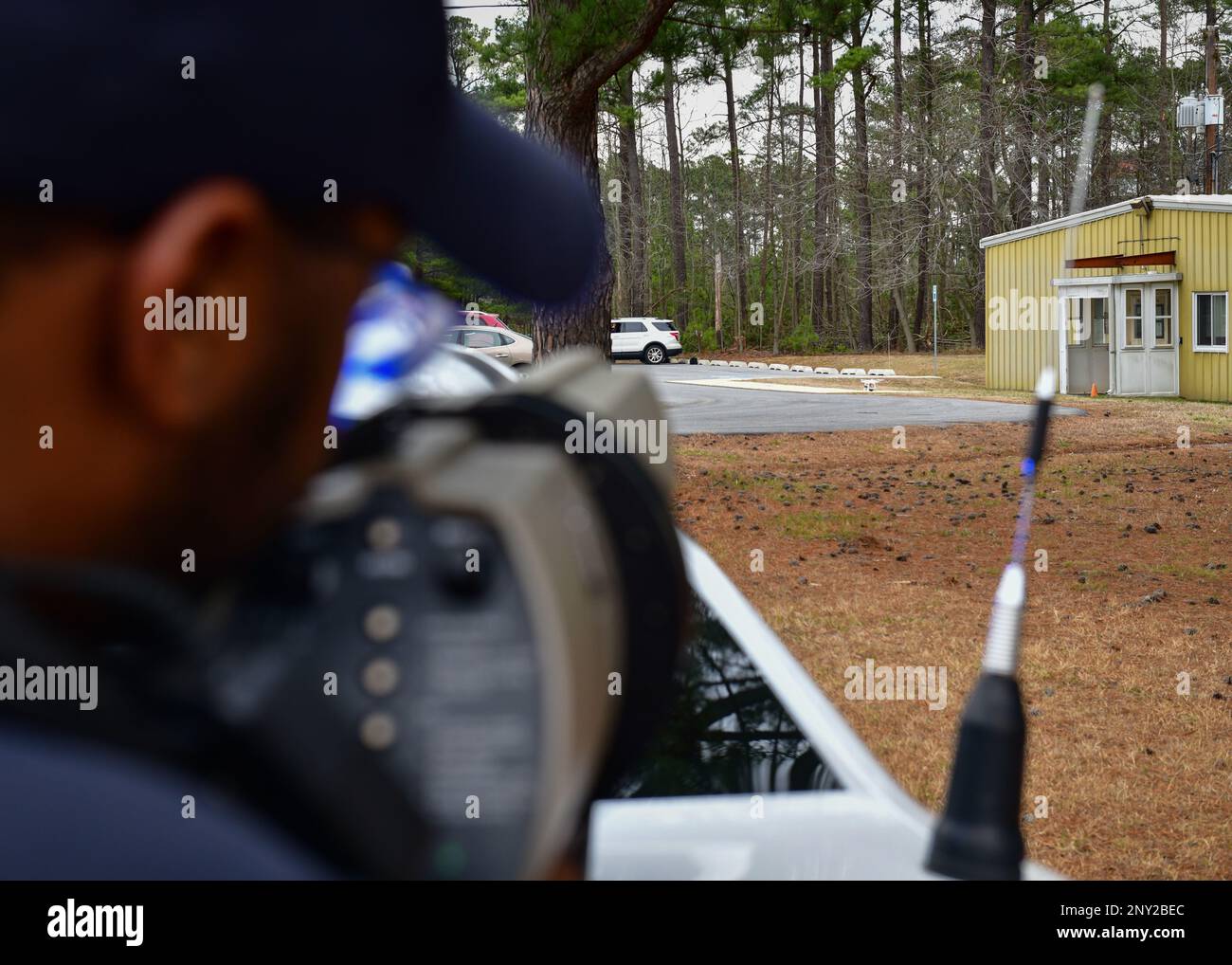 Security forces and emergency personnel on board Naval Support Facility ...