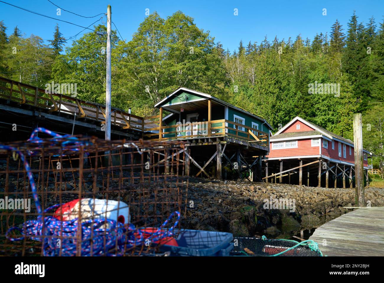 Telegraph Cove Historic Buildings from Marina Docks. The Telegraph Cove ...