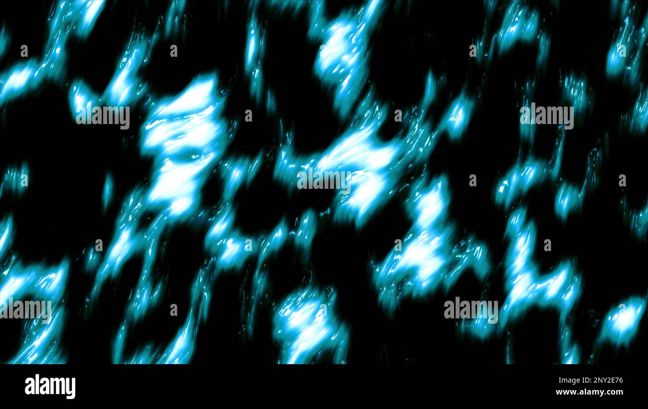 Holographic neon blue and black background. Motion. Blurred glowing ...