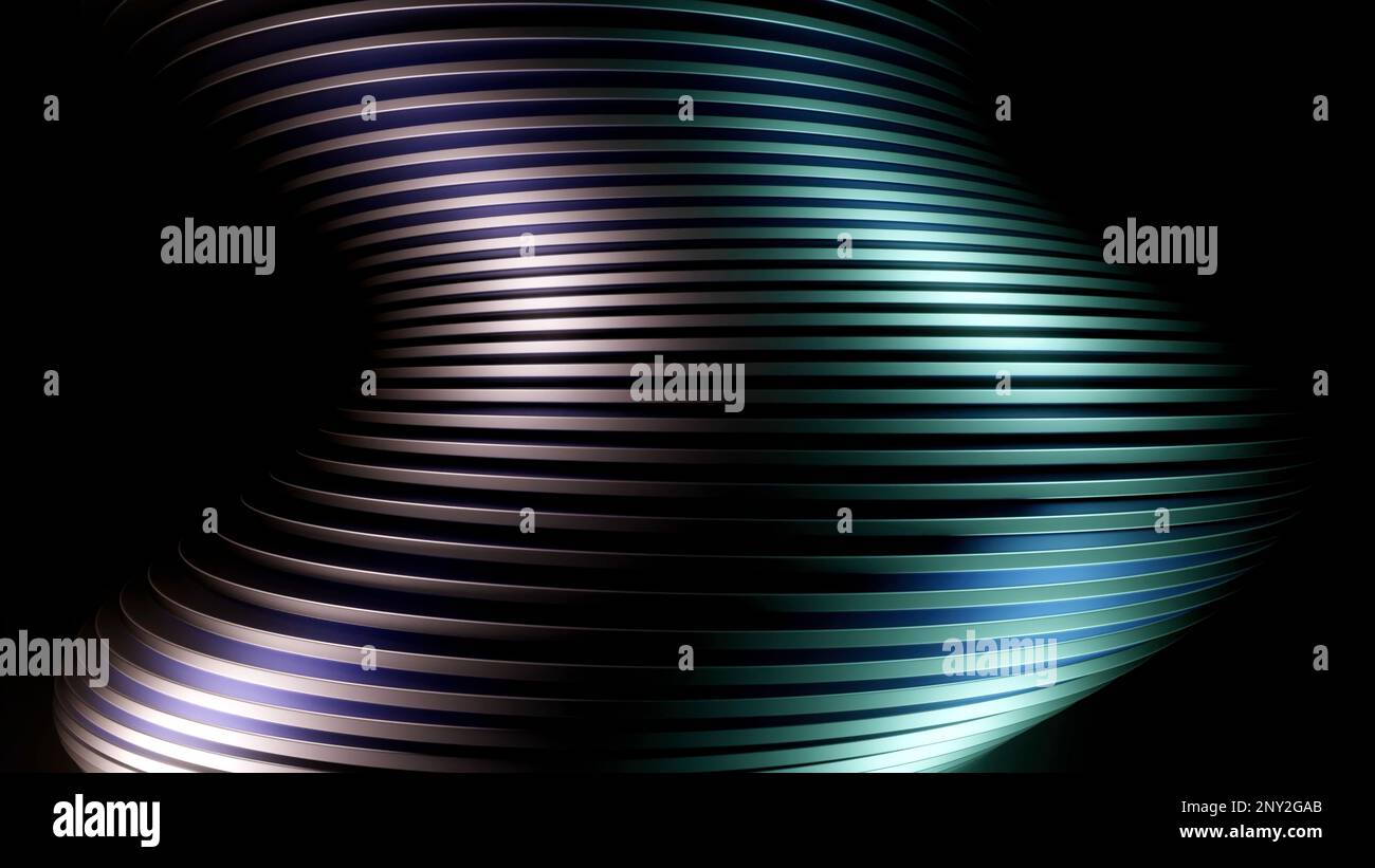 Bending abstract shape of a metal tornado on a black background. Design ...