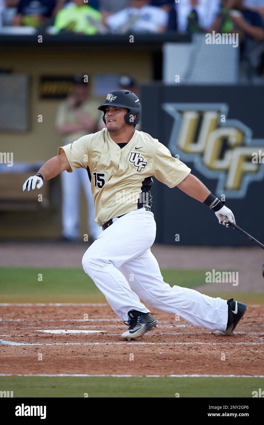 UCF Knights Austin Griffin (15) at bat during a game against the Siena ...