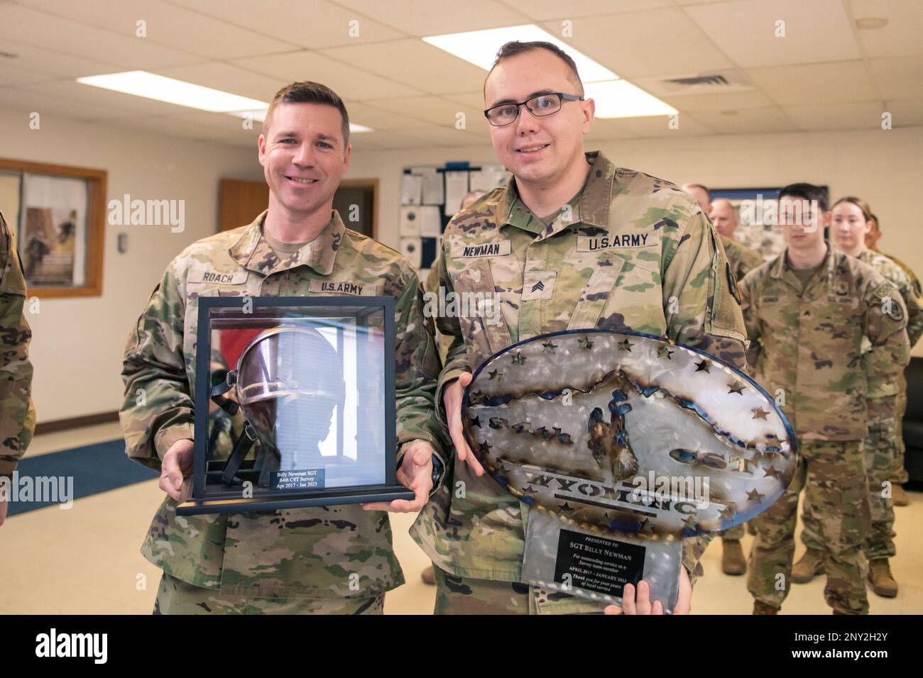 U.S. Army Sgt. Billy Newman receives the 84th Civil Support Team ...