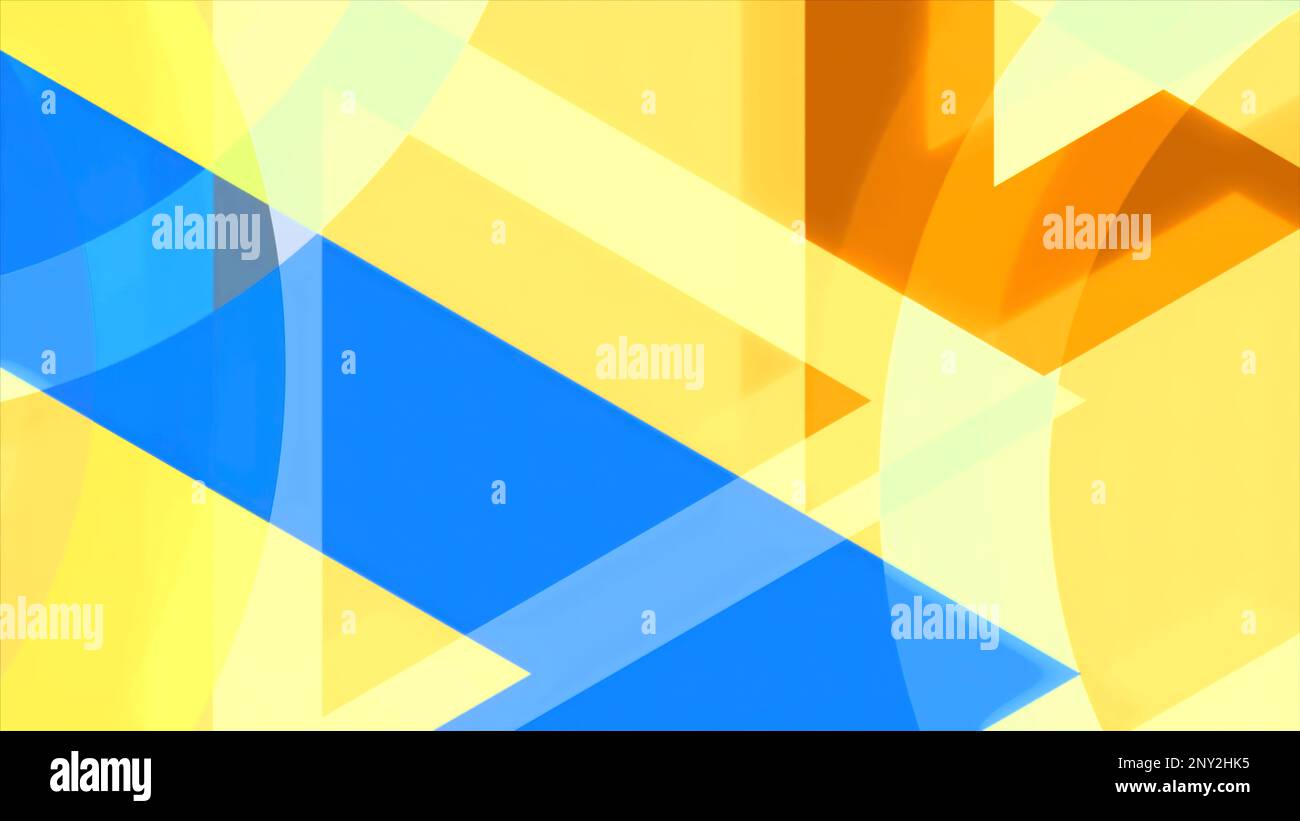 Yellow and purple background. Motion. Geometric shapes in animation ...