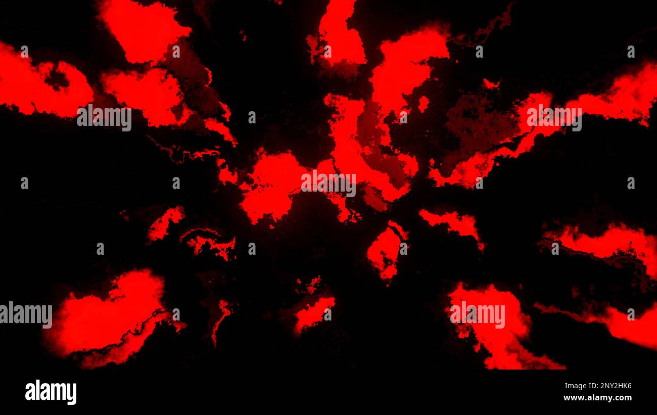 Dream of terrifying flight through red stormy clouds. Motion ...