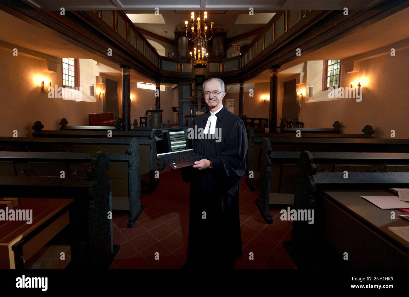 Wiesbaden, Germany. 24th Feb, 2023. Thomas Hartmann, pastor of the ...
