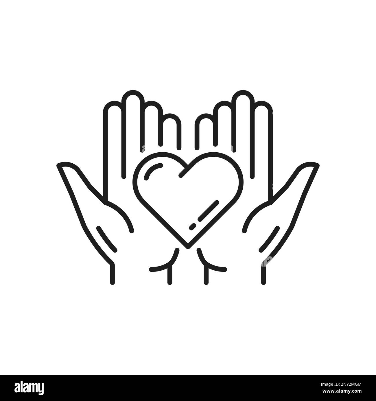 Help and support, people holding heart in hands, family couple in love ...