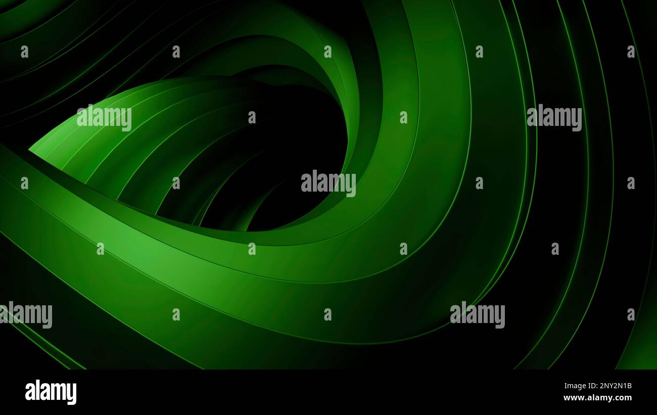 Endless twisted colorful shape with fluted edges. Design. Rotating ...