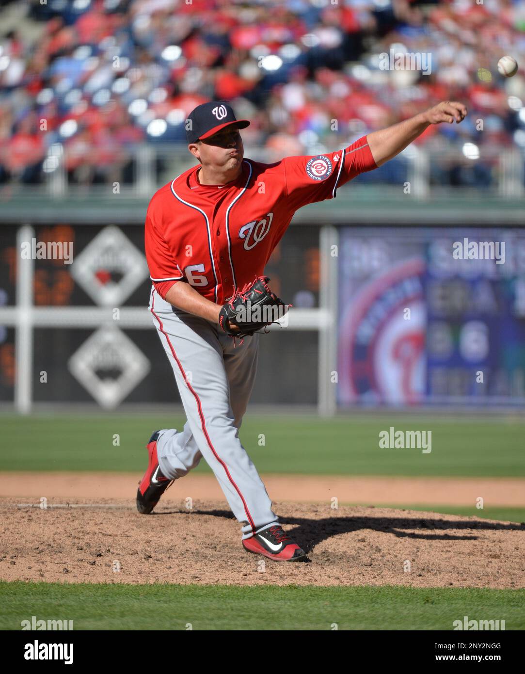 Washington Nationals pitcher Sammy Solis (36) during game against the ...
