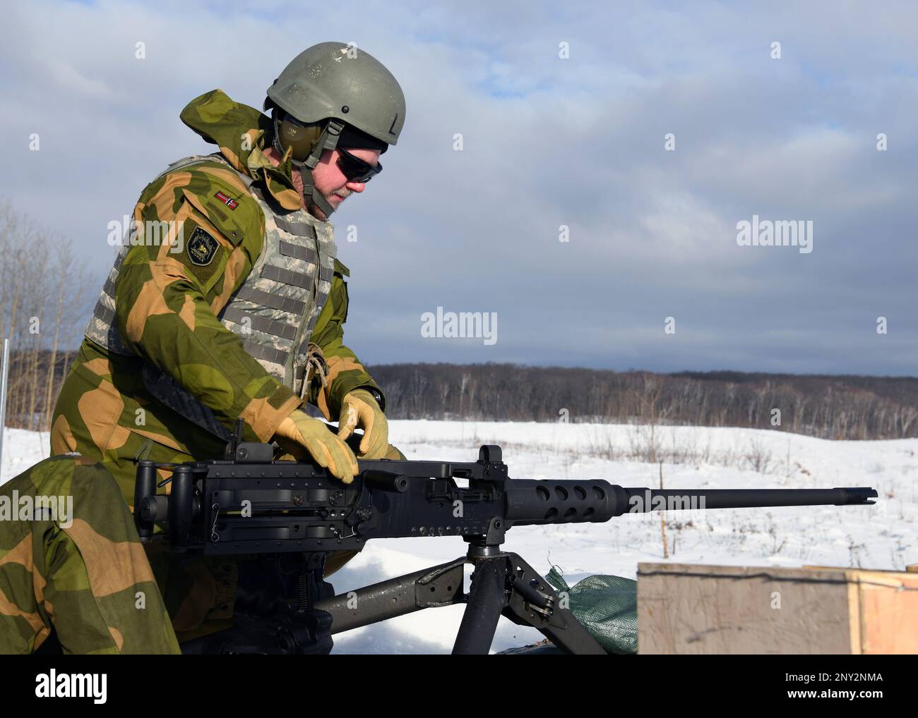 Members of the Norwegian Home Guard conduct crew served weapons ...