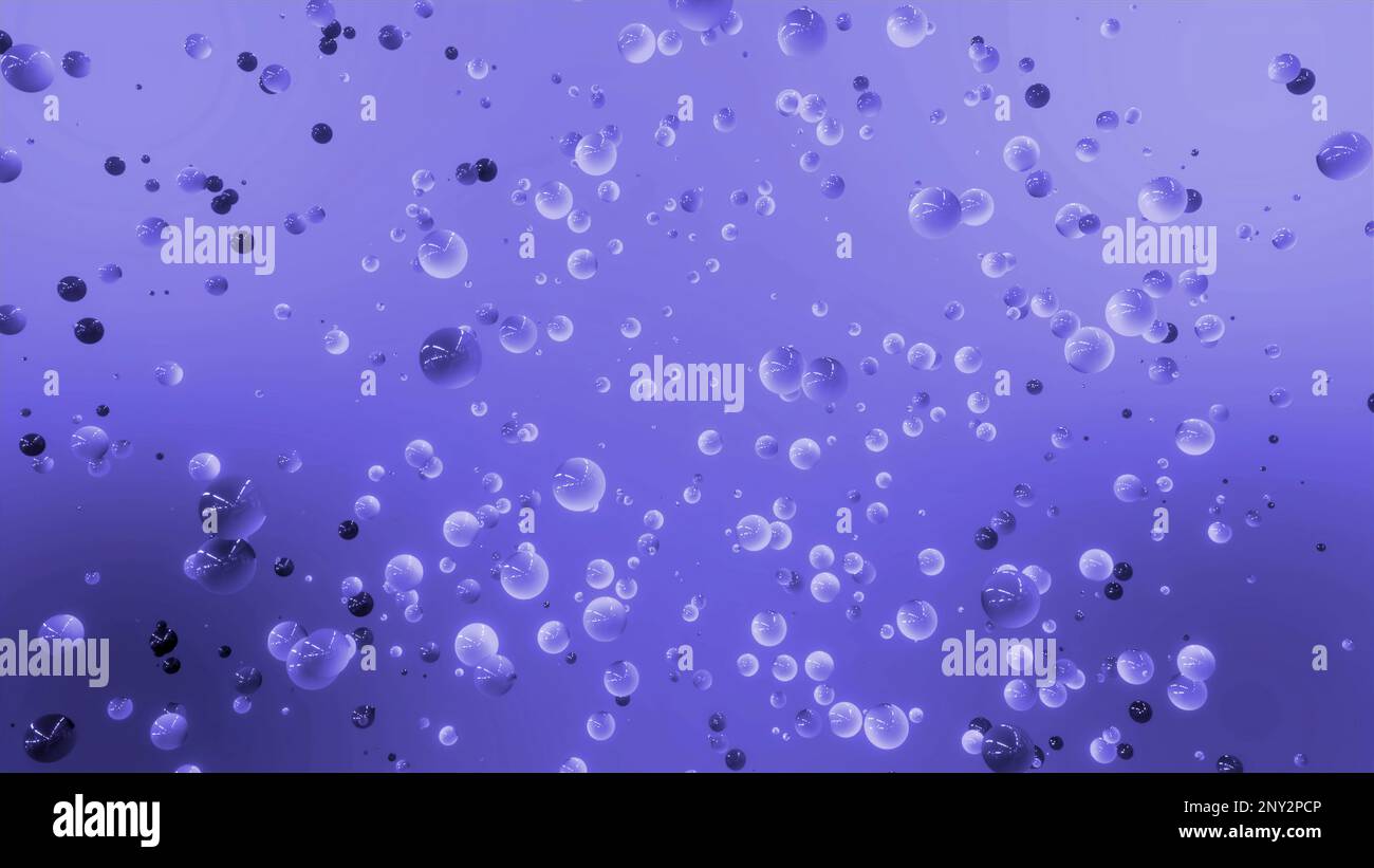 Abstract bubbles flowing chaotically on a colorful background. Motion ...