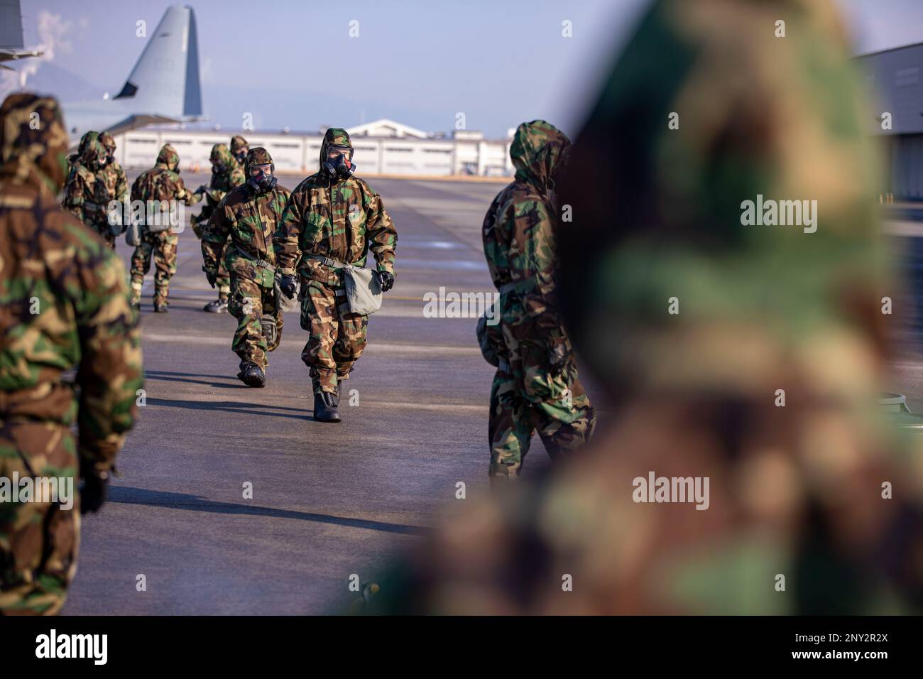 U.S. Marines with Marine Aerial Refueler Transport Squadron (VMGR) 152 ...