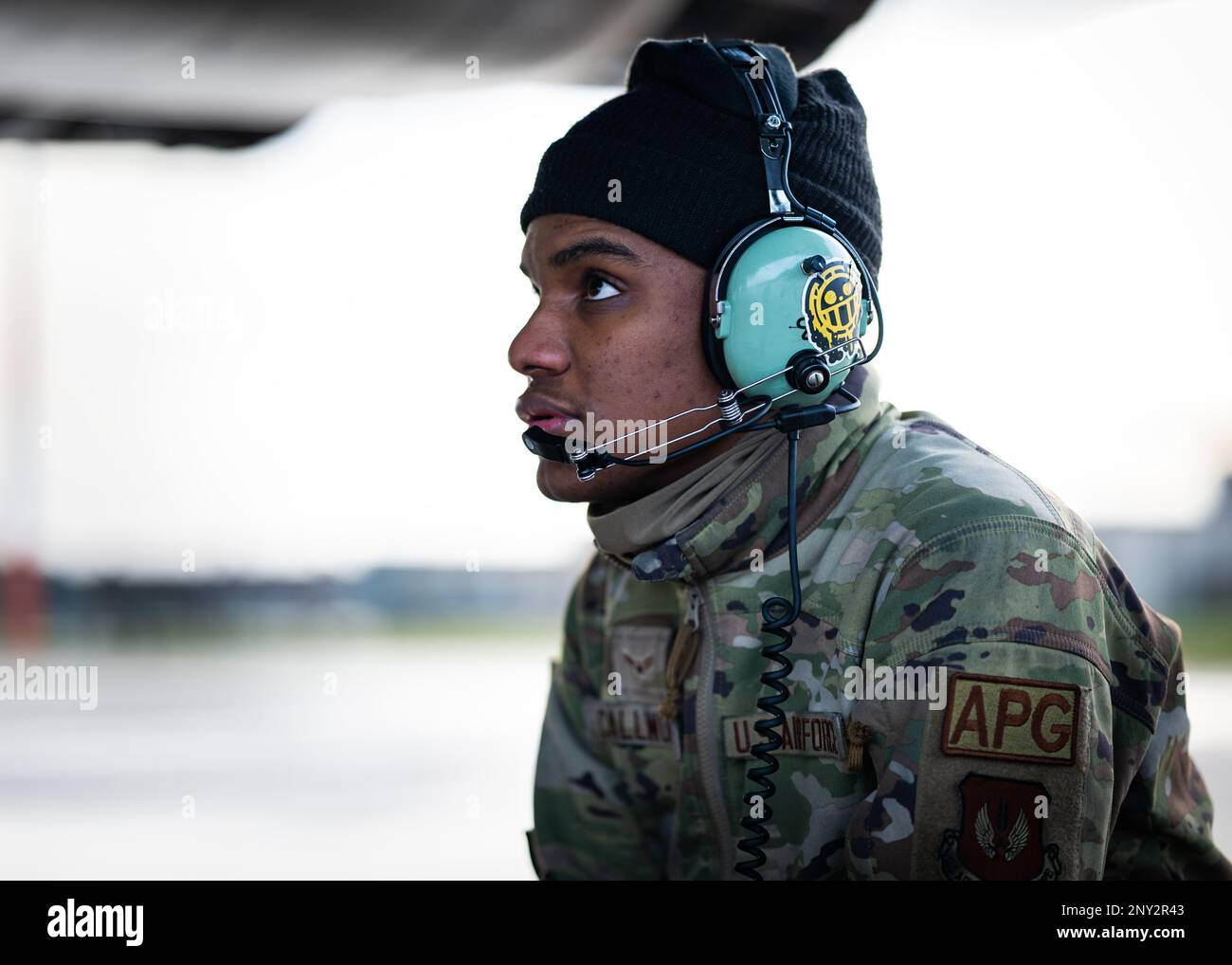 Airman 1st Class Dwane Callwood, 492nd Fighter Generation Squadron crew ...