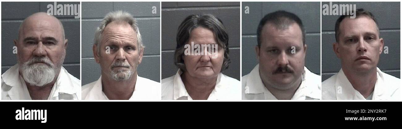 This combination of undated booking photos released by the Spalding ...
