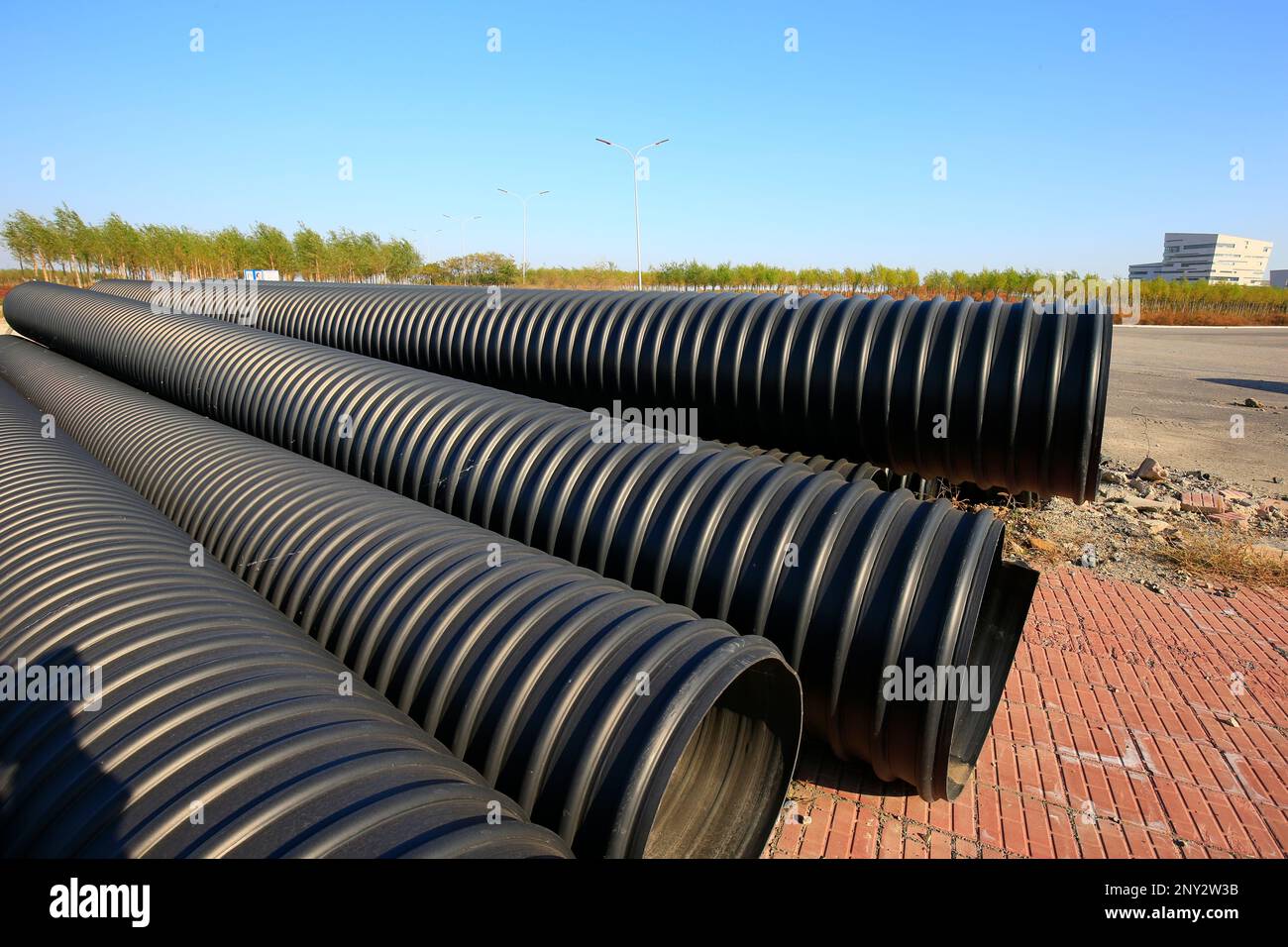 Black pvc plastic drain pipe hi-res stock photography and images - Alamy