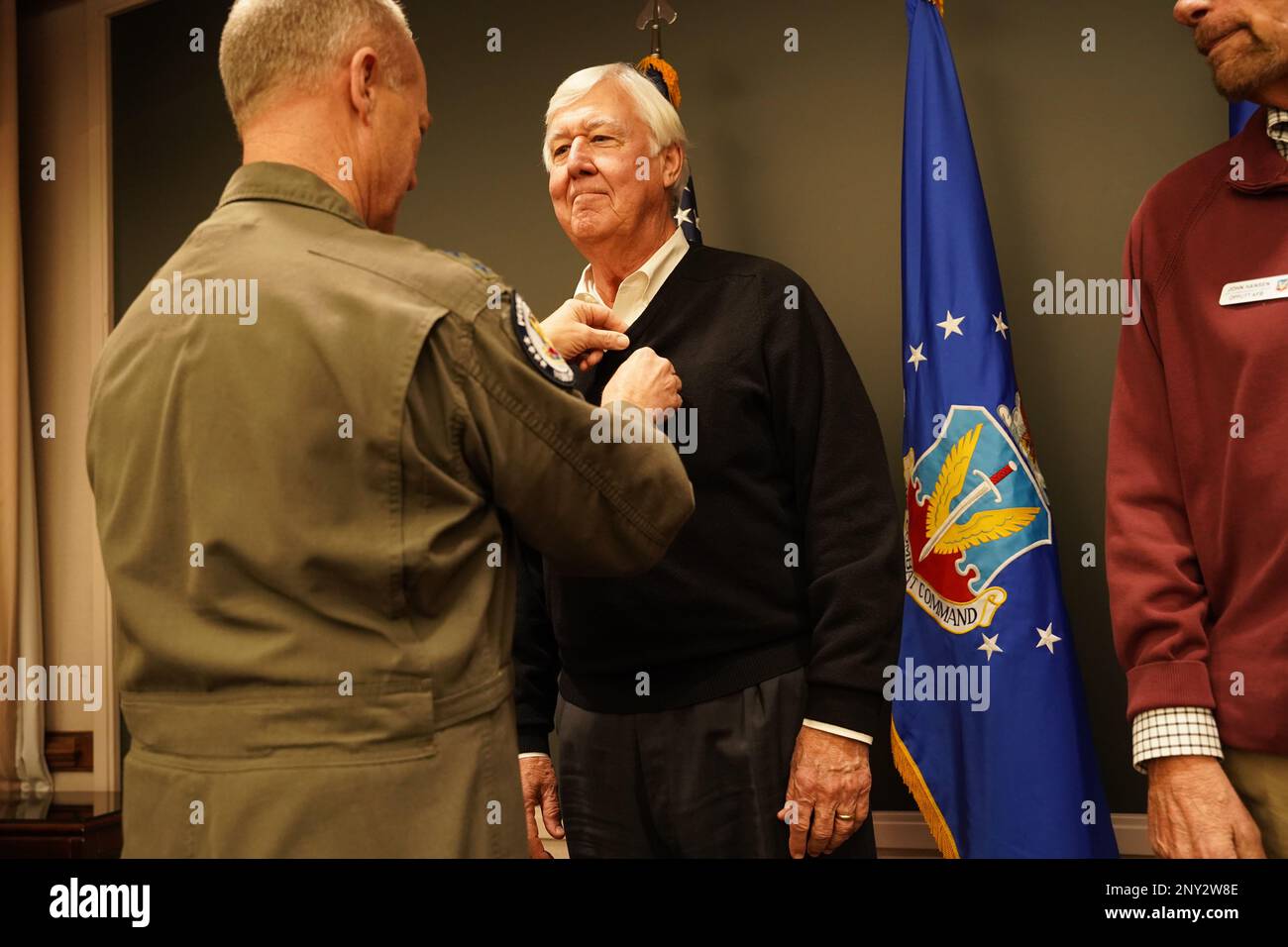 U.S. Air Force Gen. Mark Kelly (left), commander Air Combat Command ...